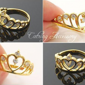 Golden Crown Couple Ring on Luulla